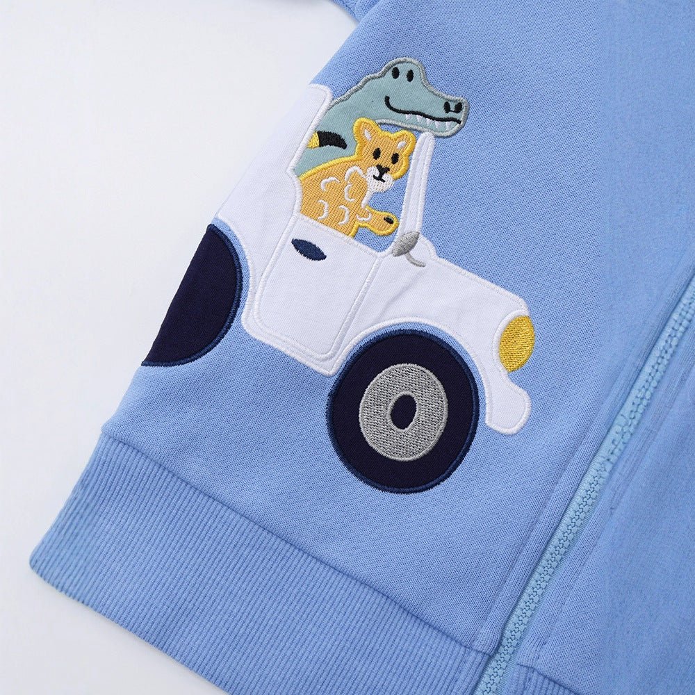 Toddler/Kid's Cartoon Animals Driving Embroidery Design Jacket ...